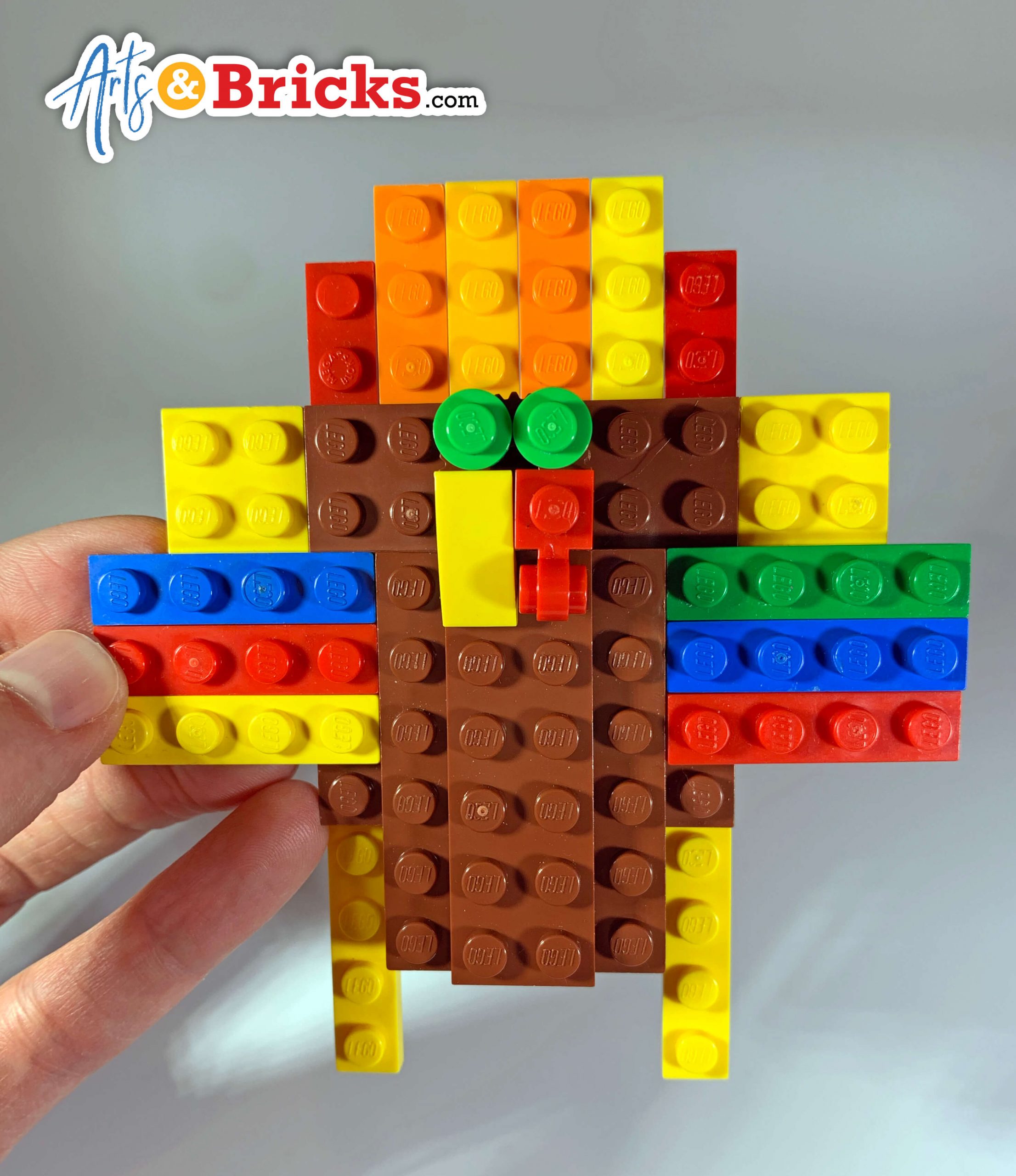 How to build a Thanksgiving Turkey from LEGO bricks - Arts and Bricks
