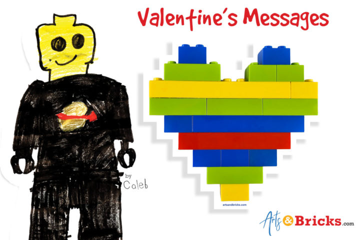 Messages for DIY LEGO Valentine Cards - Arts and Bricks
