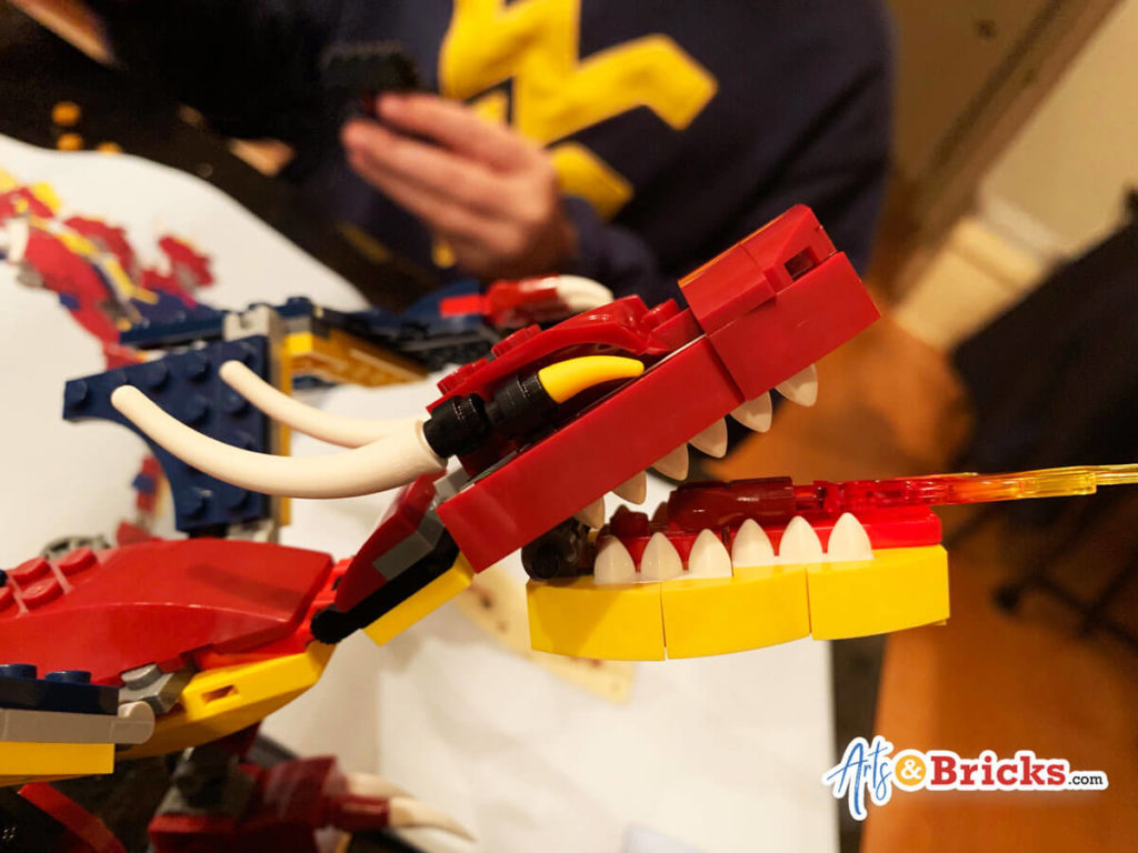 Kid-Review of LEGO Creator Fire Dragon, 3-in-1 Set 31102 - Arts and Bricks