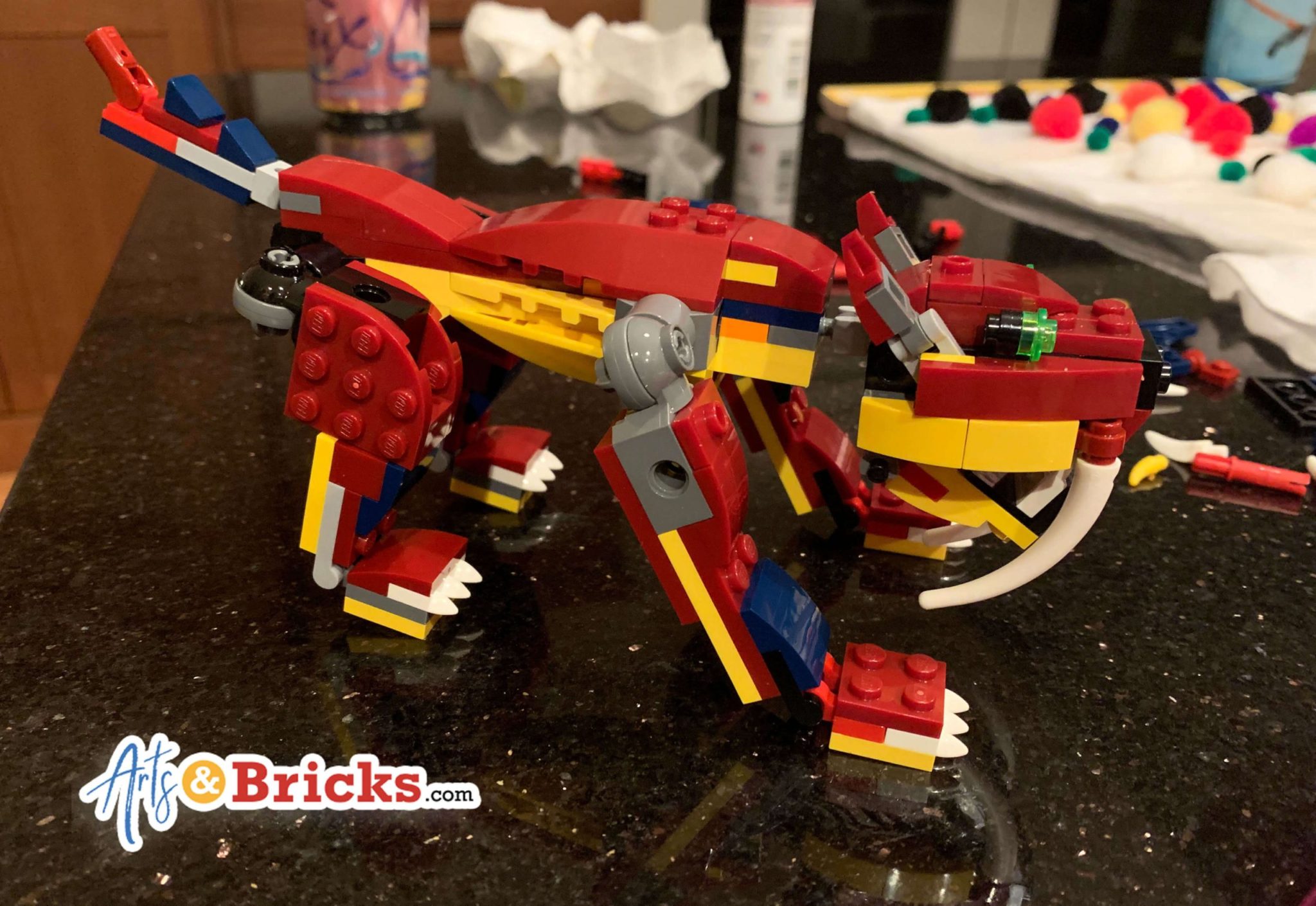 Kid-Review of LEGO Creator Fire Dragon, 3-in-1 Set 31102 - Arts and Bricks