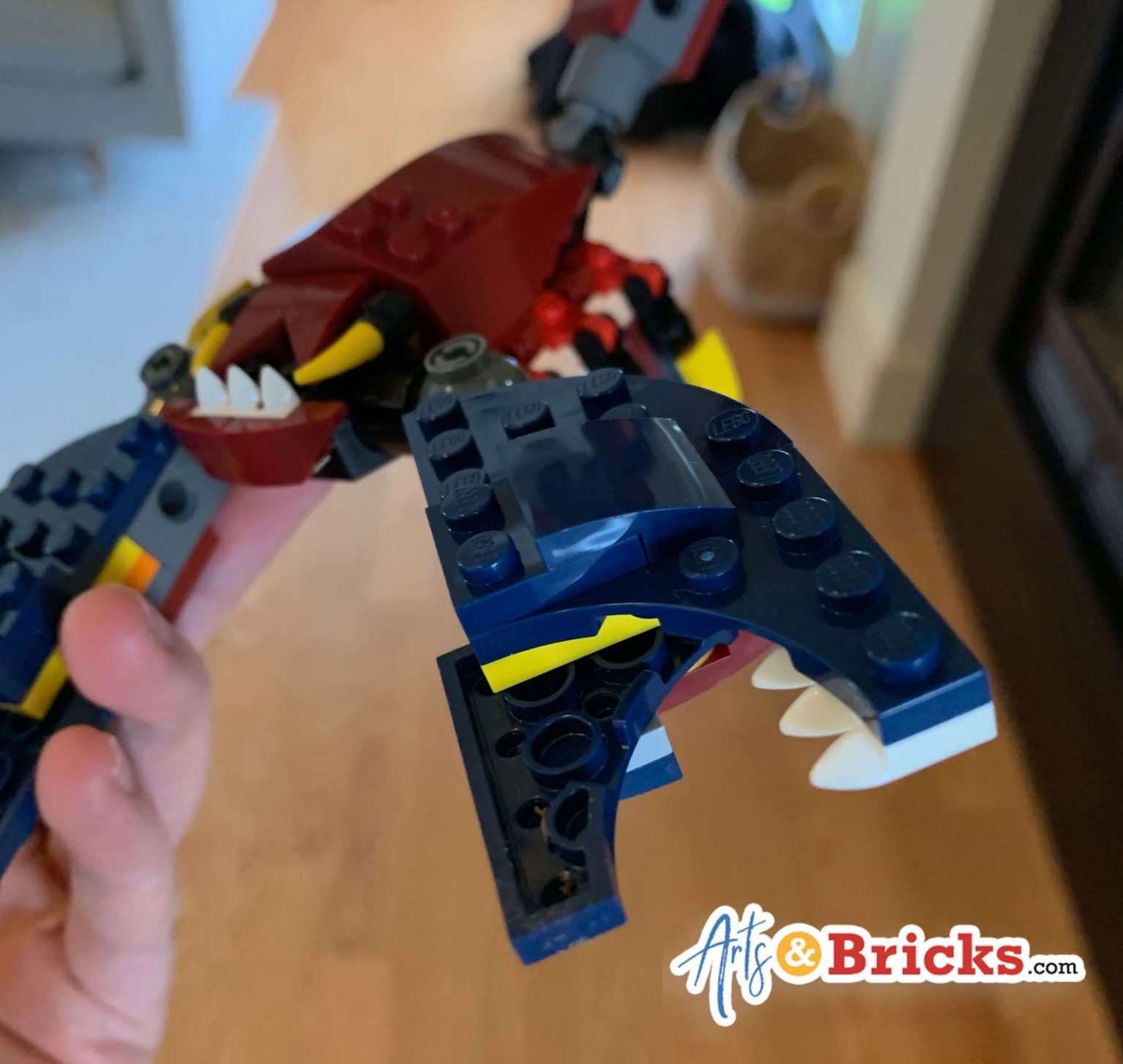Kid-Review of LEGO Creator Fire Dragon, 3-in-1 Set 31102 - Arts and Bricks