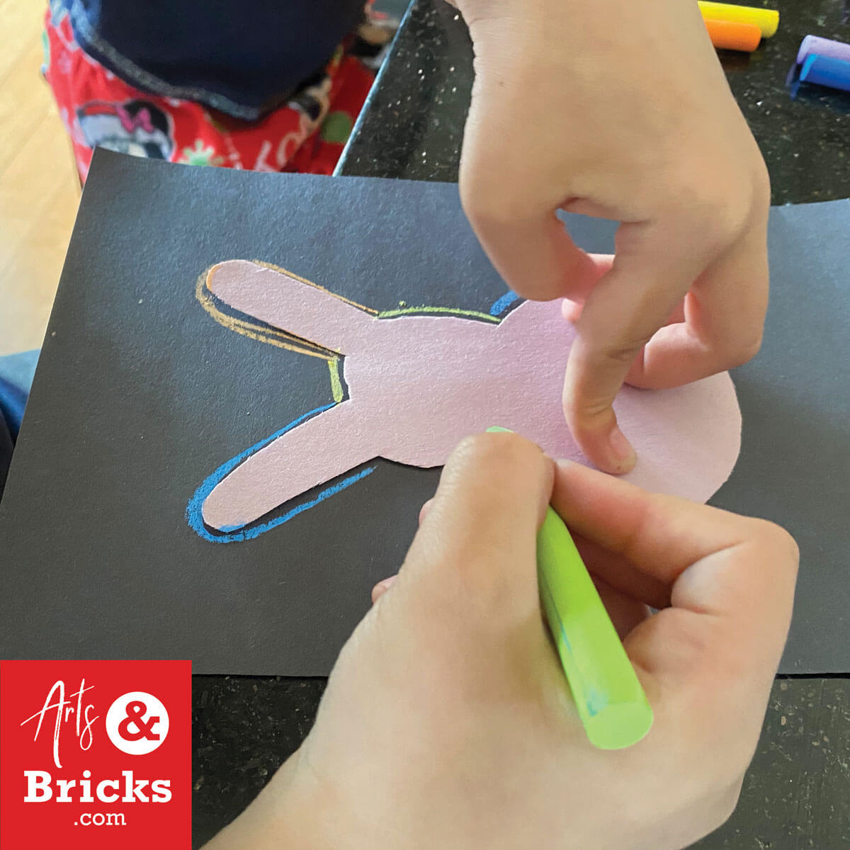 Chalk Bunny Silhouette Art - Arts and Bricks