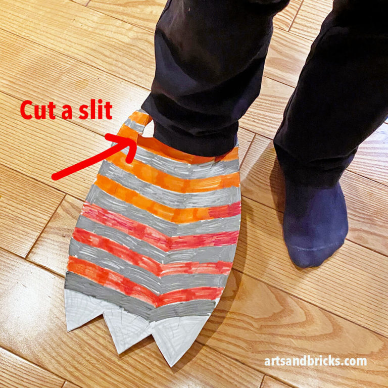 How to Make Wearable Dinosaur Feet for Crafty Kids - Arts and Bricks