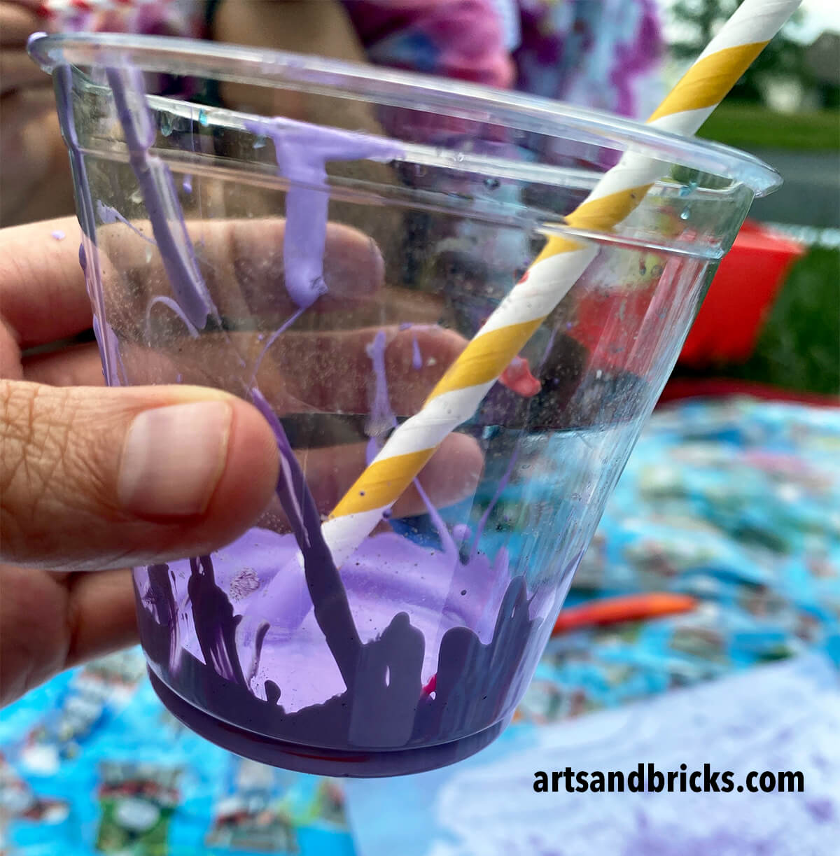 Process Art: Experiment with Paint and Straws - Arts and Bricks