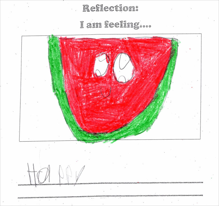 I am feeling... drawing page for kids - Arts and Bricks