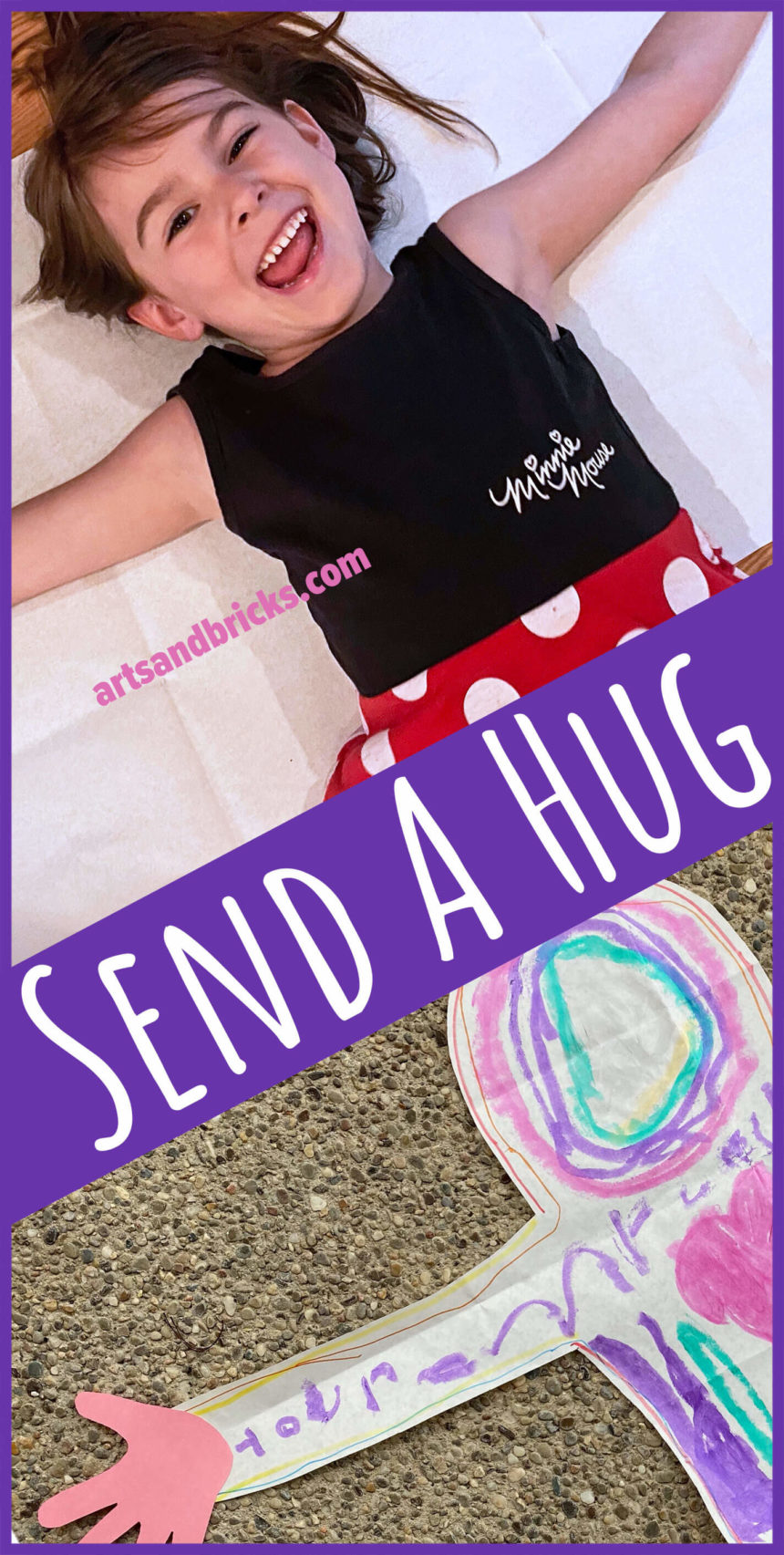 Send a Handprint Hug - Kids Craft - Arts and Bricks