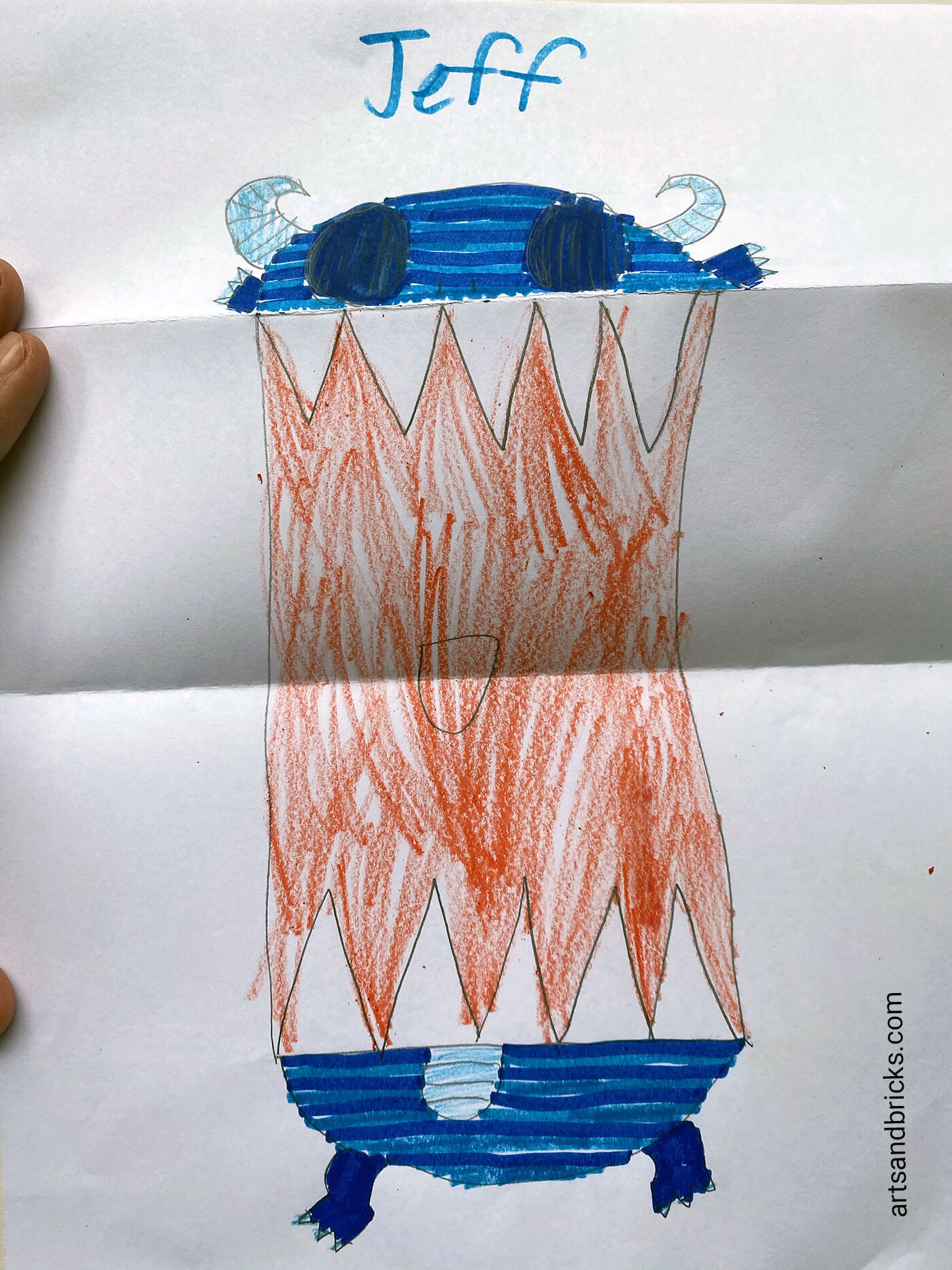 Folding Surprise: Monster Paper Craft for Kids - Arts and Bricks