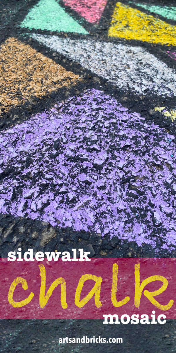 Sidewalk Chalk Mosaic Art for Kids // Tips for Parents