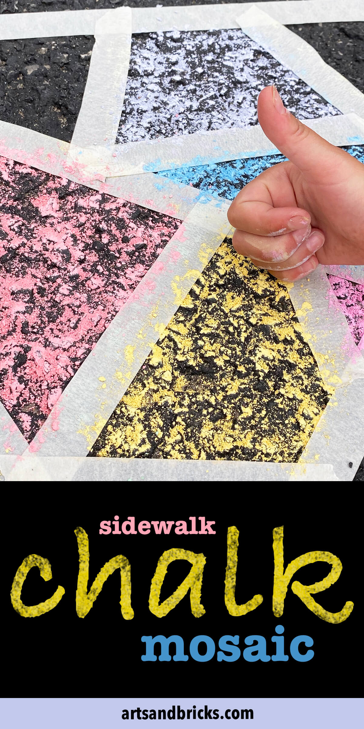 Sidewalk Chalk Mosaic Art for Kids // Tips for Parents