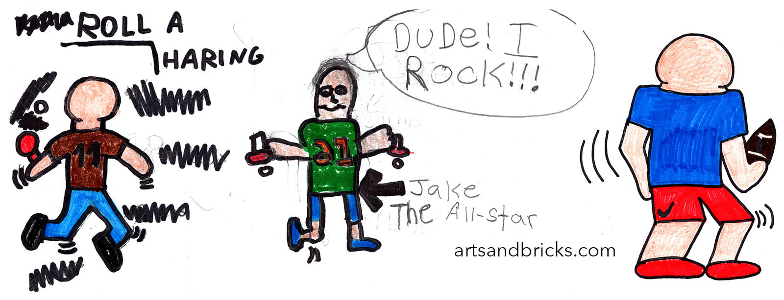 Roll-A-Haring Art Game for Kids - Arts and Bricks